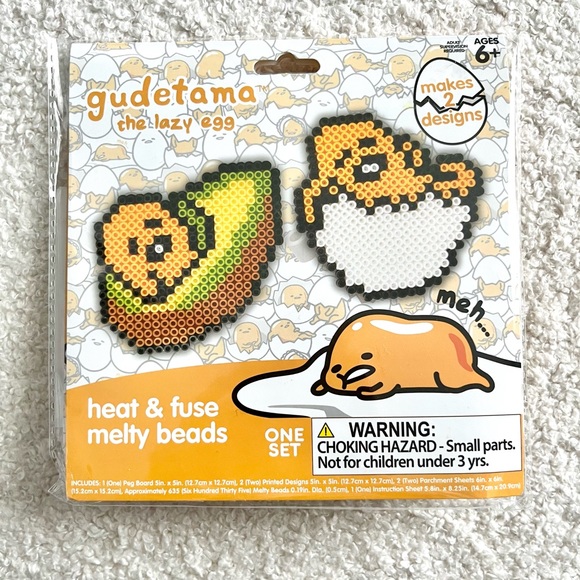 Sanrio | Office | Sanrio X Gudetama Lazy Egg Perler Bead Set | Poshmark